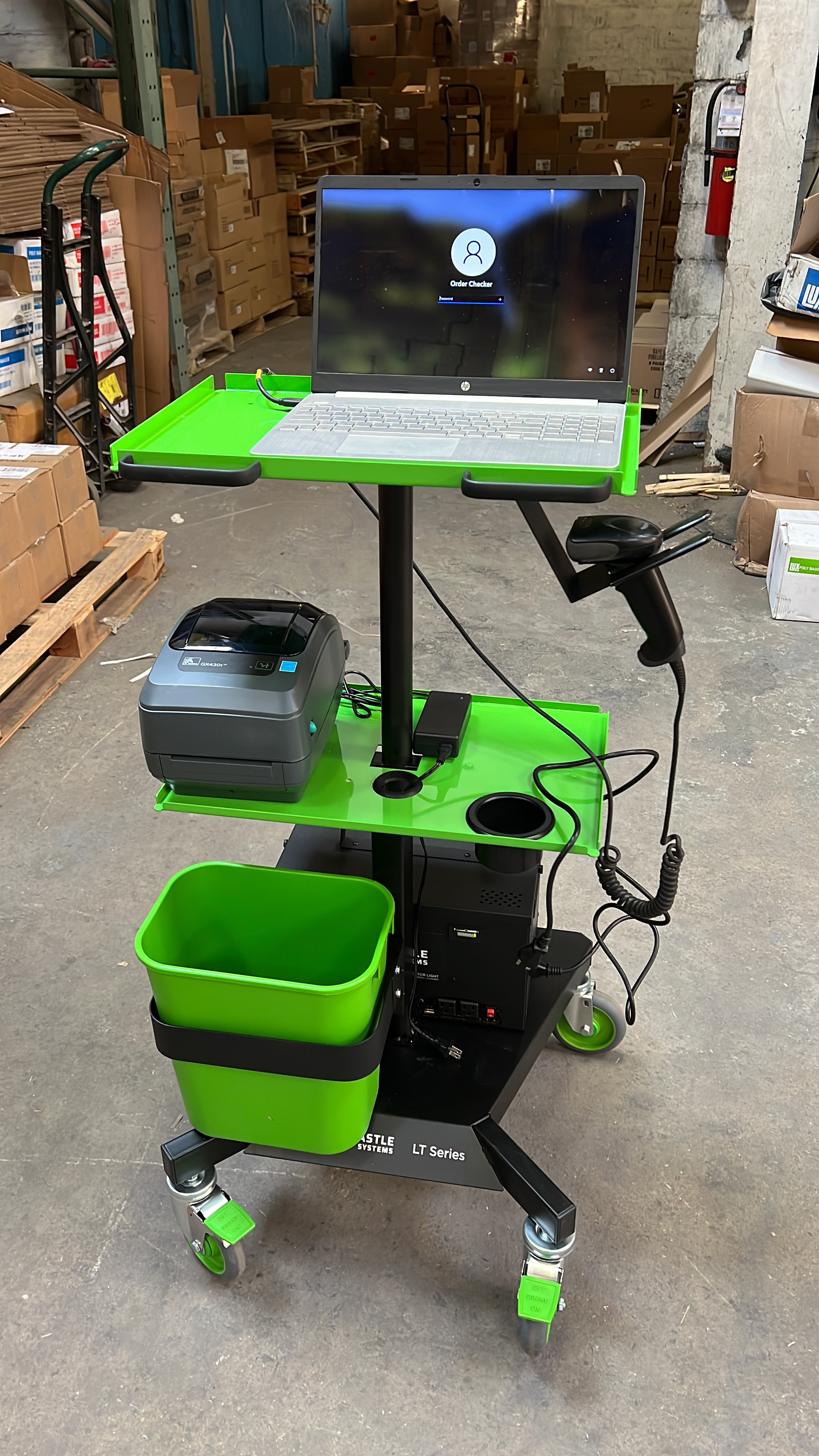 Sample warehouse operations cart - FNSKU Studio